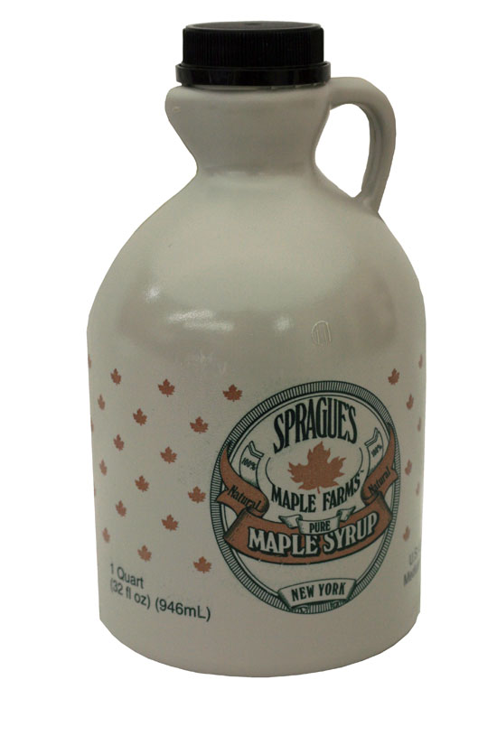 Cuba Cheese Shoppe Inc.: 1 qt. Sprague's Maple Syrup Jug