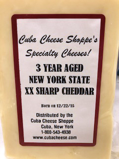 Cuba Cheese Shoppe Inc.: 3 Year Aged New York State Cheddar