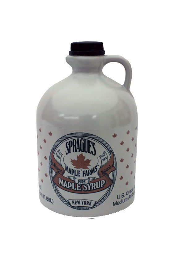Cuba Cheese Shoppe Inc.: 1/2 Gallon Sprague's Maple Syrup Jug