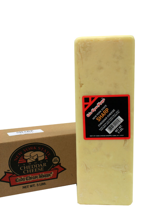 Cuba Cheese Shoppe Inc.: 5 lb. NY State Sharp Cheddar Block
