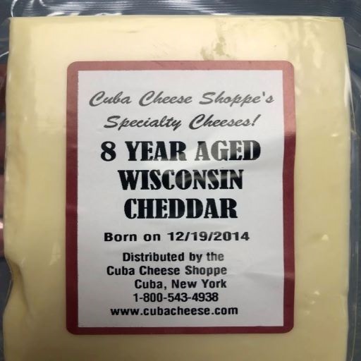 Cuba Cheese Shoppe Inc.: 8 Year Aged Wisconsin Cheddar
