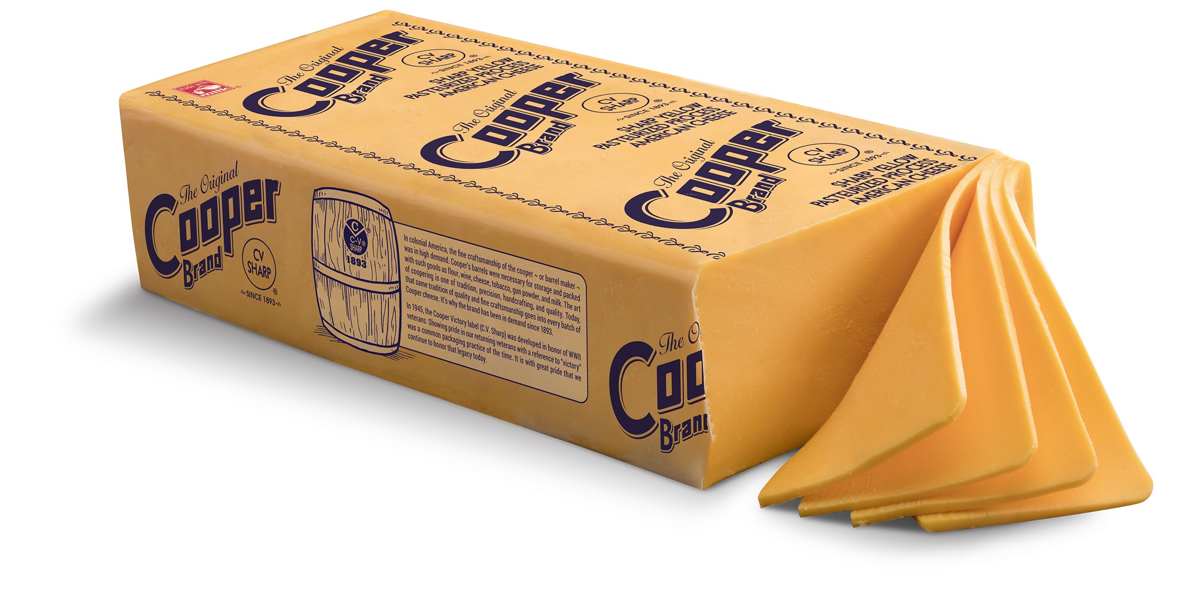 Cuba Cheese Shoppe Inc.: 5 lb. Cooper® Sharp Yellow American Cheese