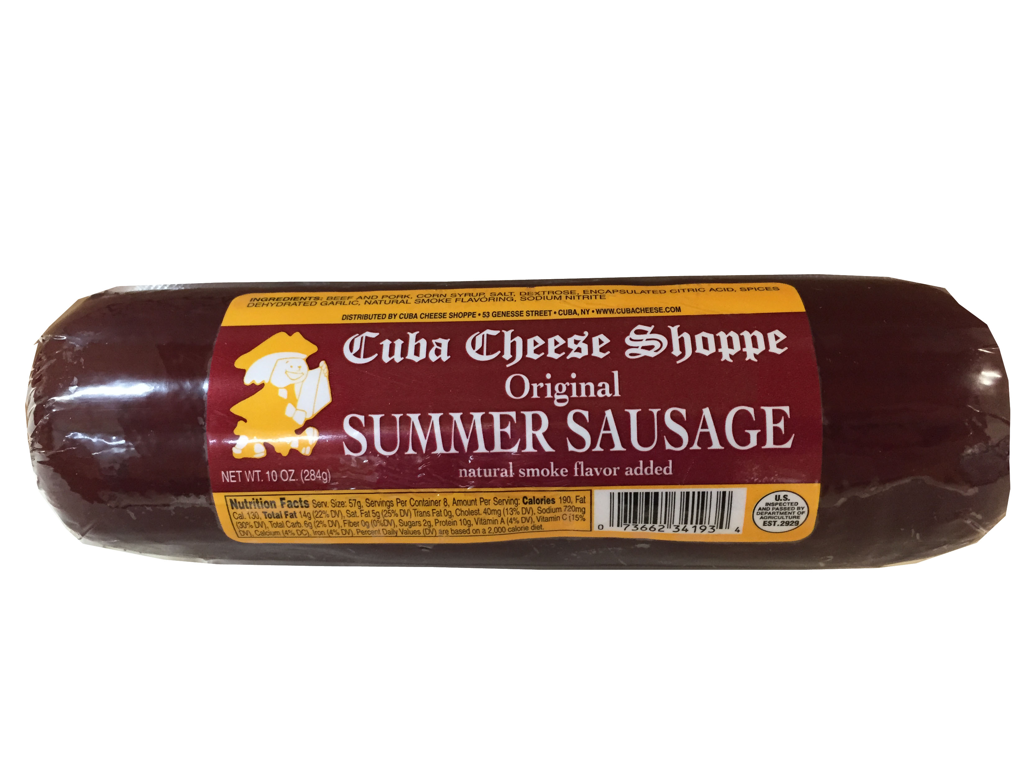 Cuba Cheese Shoppe Inc.: 10 oz. Summer Sausage