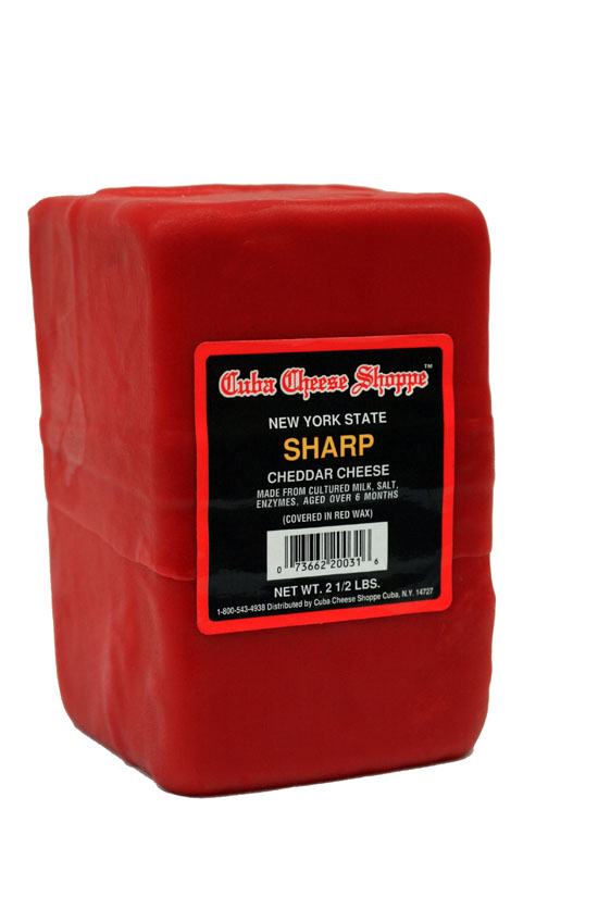 Cuba Cheese Shoppe Inc.: 2 1/2 lb. Red Wax Sharp Cheddar