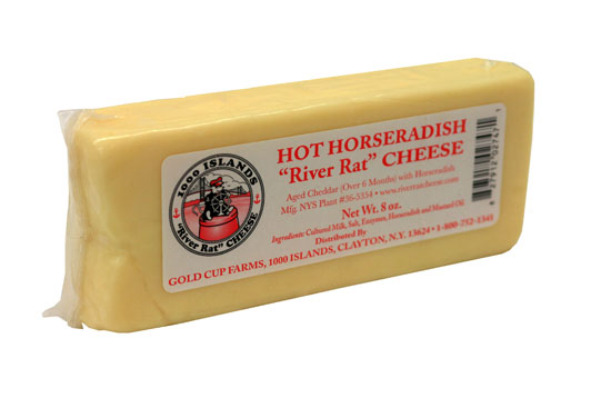 Cuba Cheese Shoppe Inc.: 8 oz. "River Rat" Horseradish Cheddar Cheddar